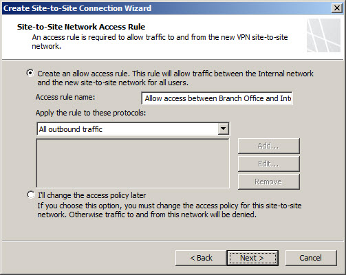 Configuring Site-to-Site VPN with Forefront TMG and Cisco PIX and ASA ...